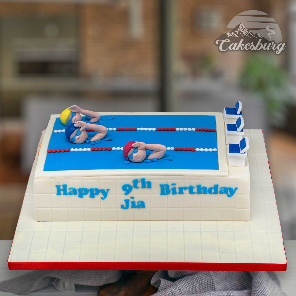 Swimmer Birthday Cake