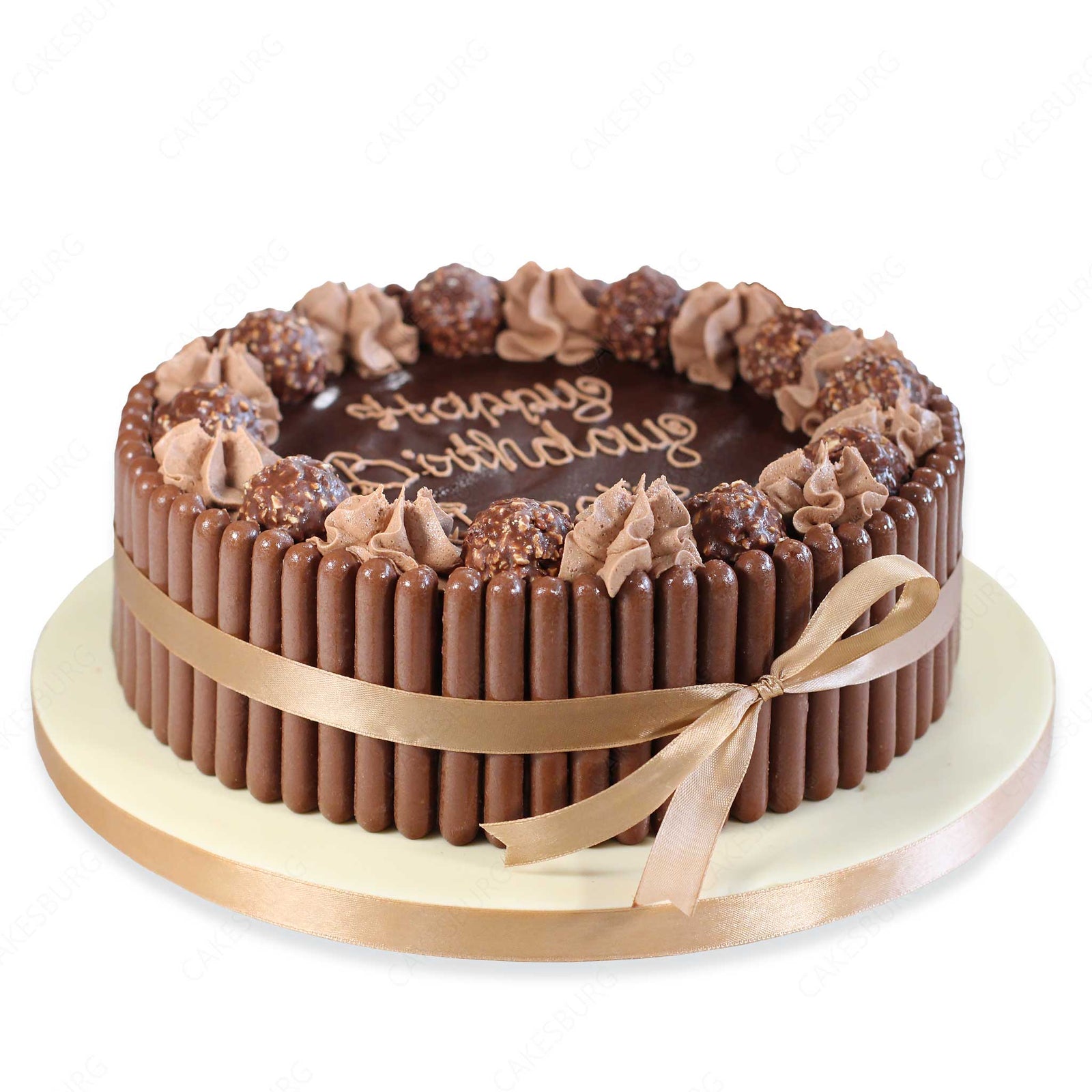 Ferrero Rocher & Cadbury Fingers Cake