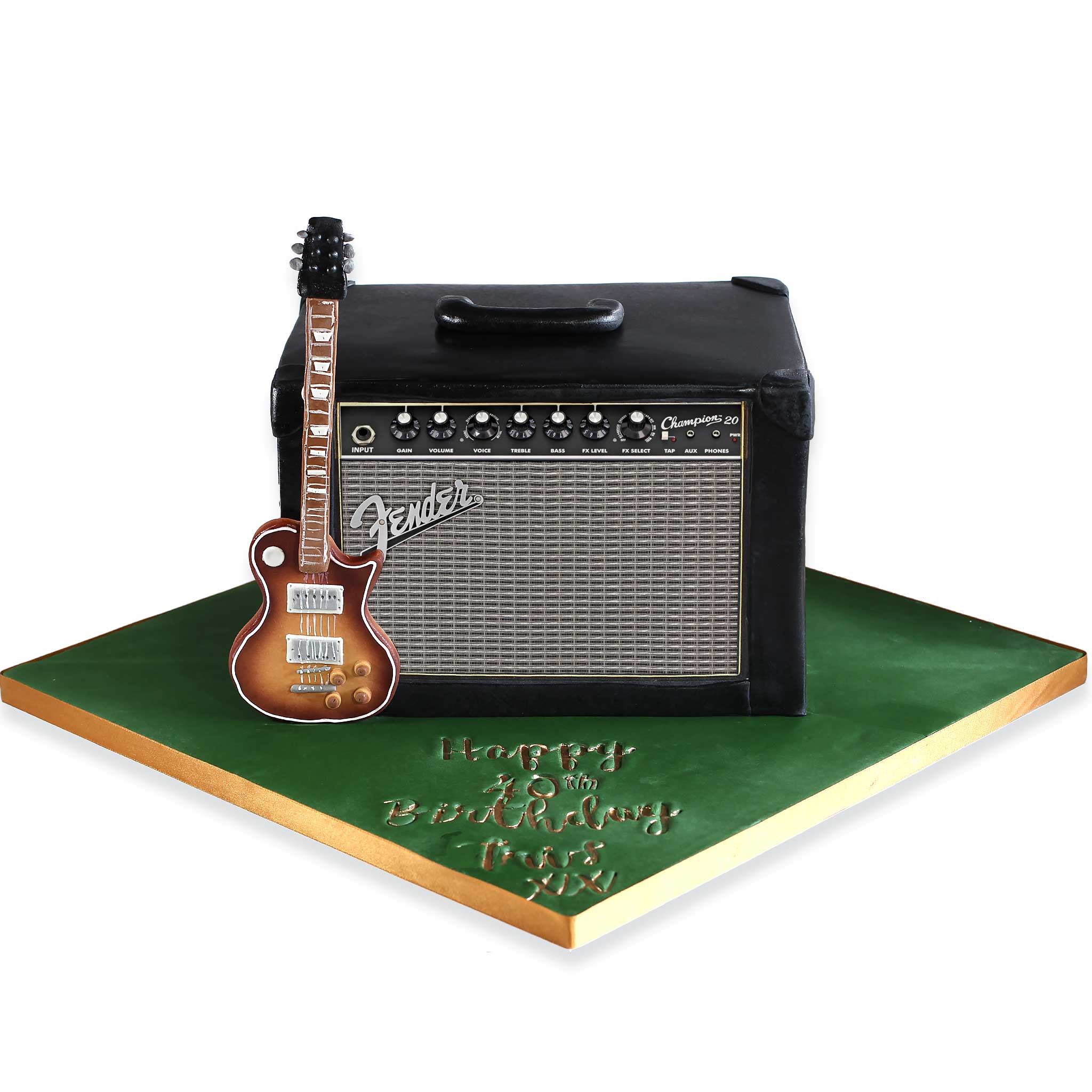 Fender Guitar Amplifier Guitarist Cake #1