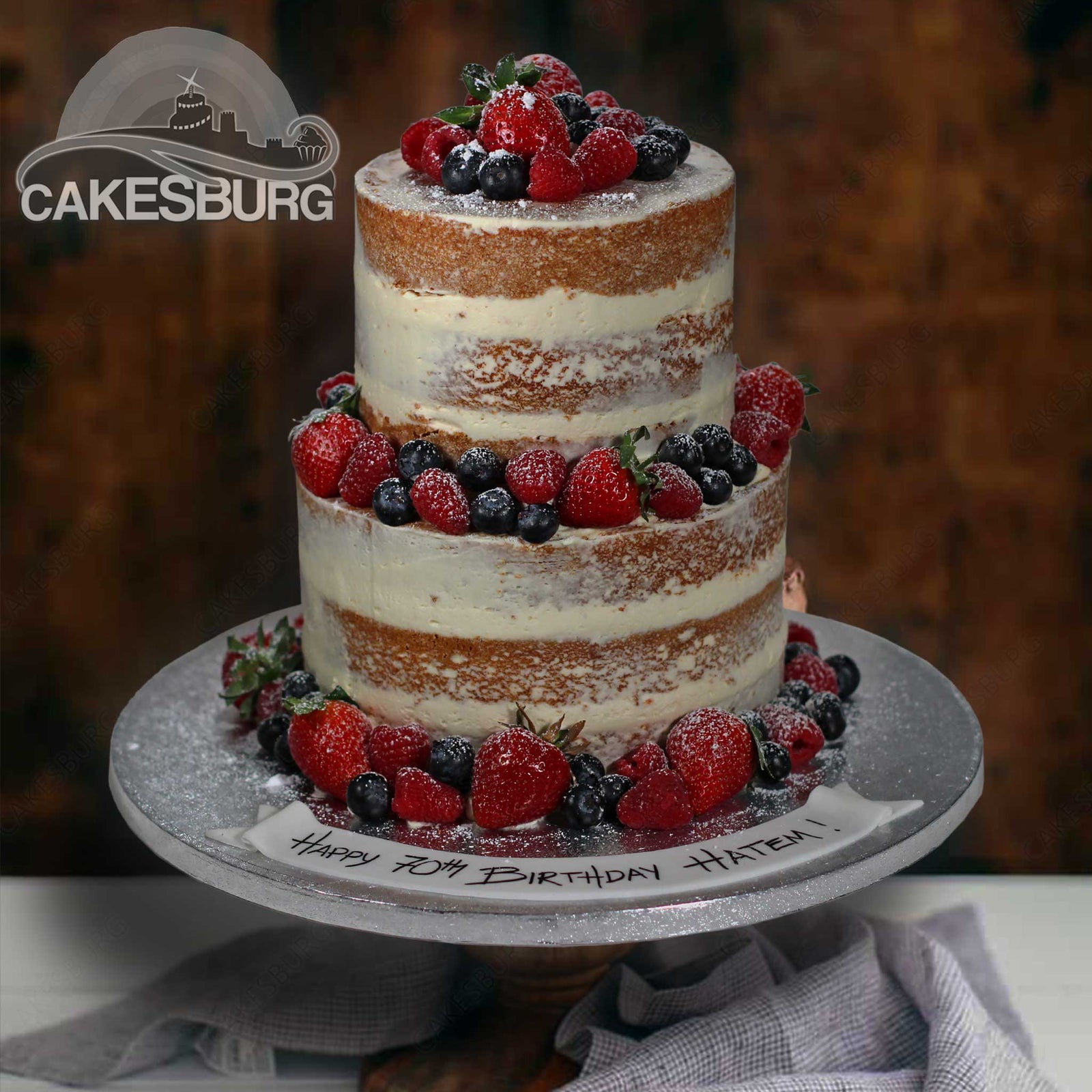 Semi-Naked Berry Cake