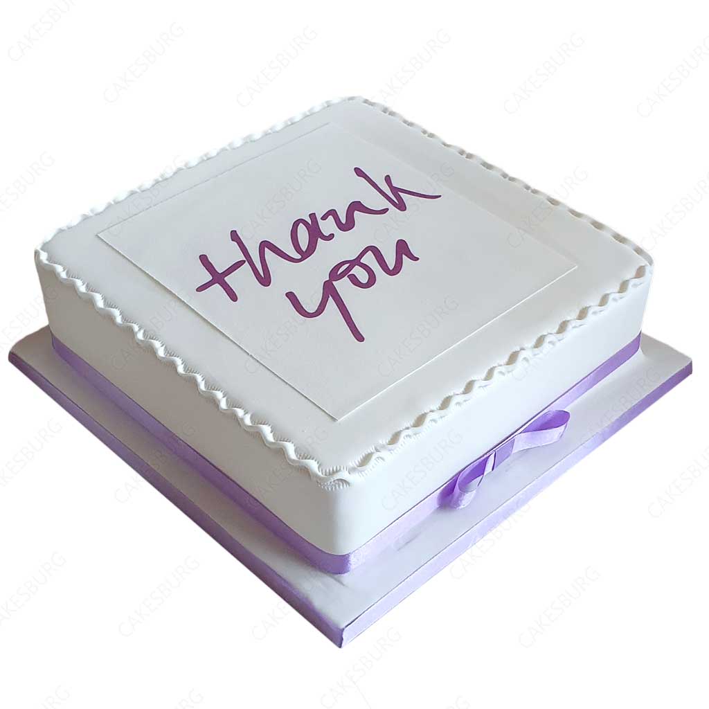 Thank You Message Cake